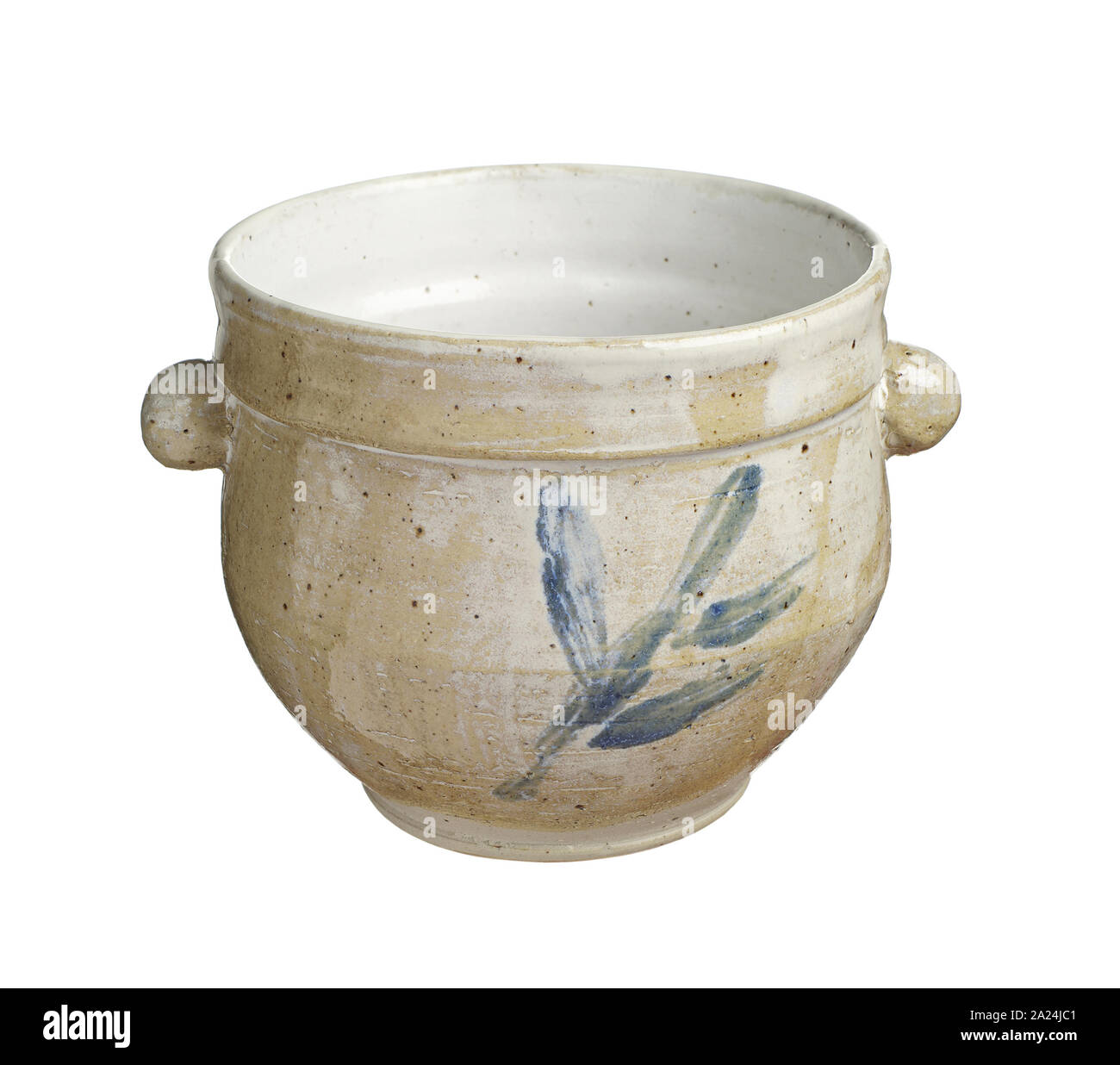 Rustic ceramic flower pot with stylized decorative ornaments Stock ...