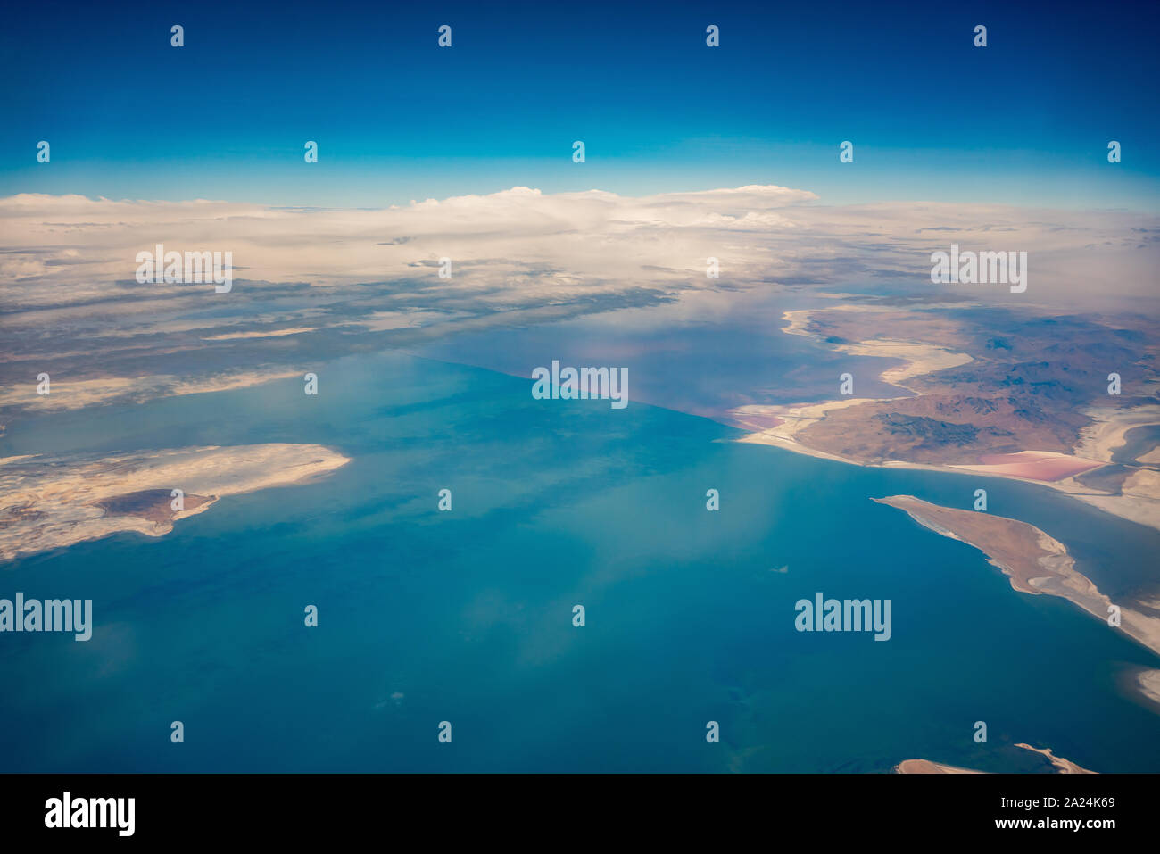 Aerial view of the Great Salt Lake Stock Photo - Alamy