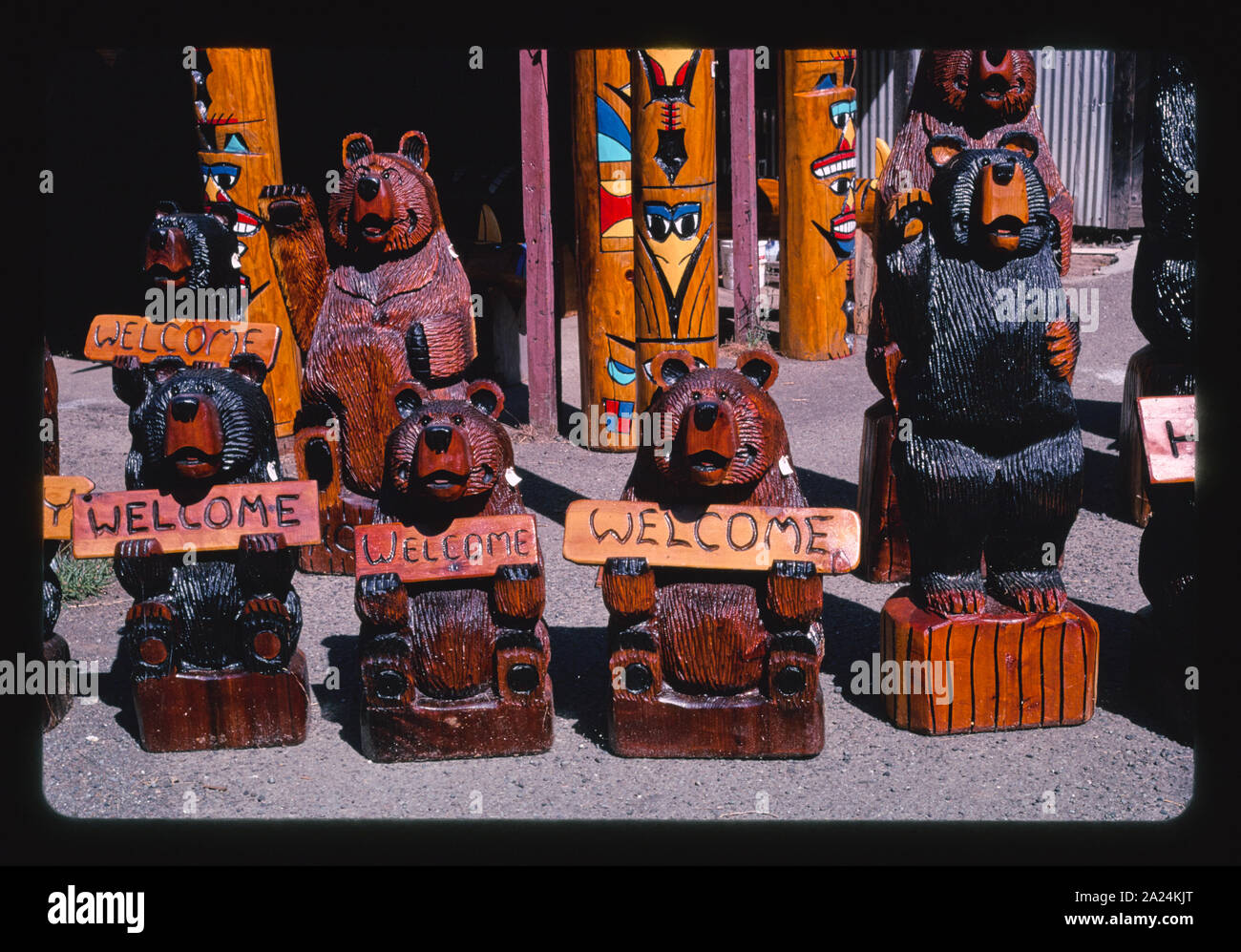 Peg House, Redwood Gifts, close-up, Route 101, Legget, California Stock ...