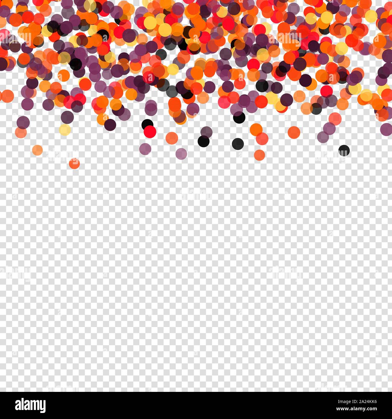 Confetti polka dot Halloween background. Orange black and Stock Vector ...