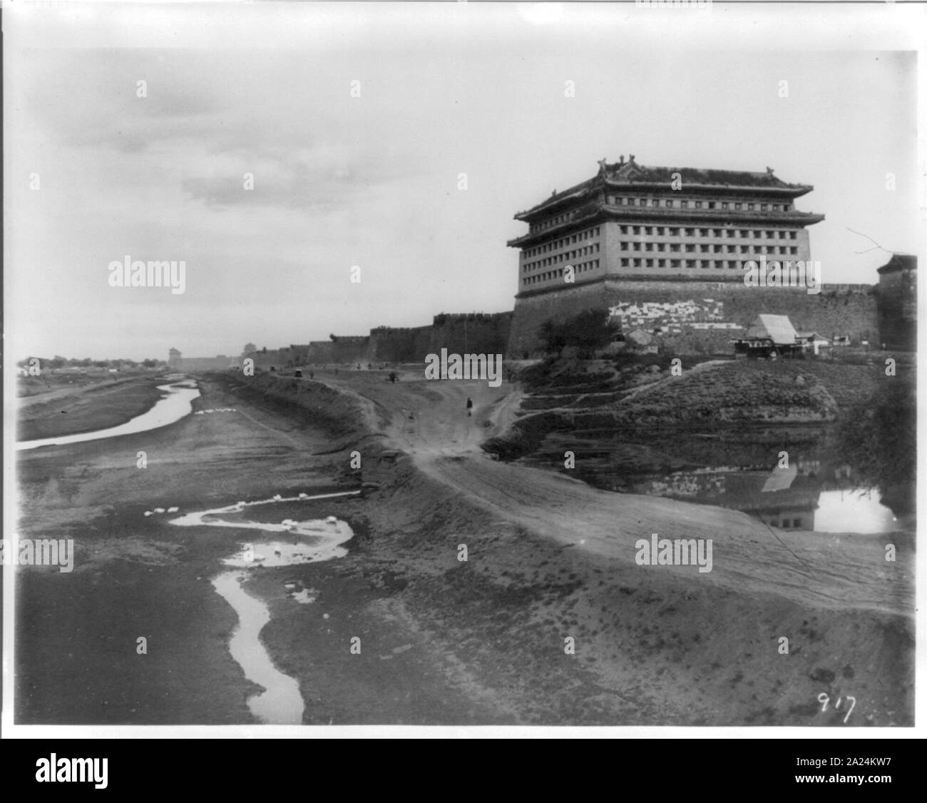 Peking - view along wall and Emperor's Palace Stock Photo - Alamy