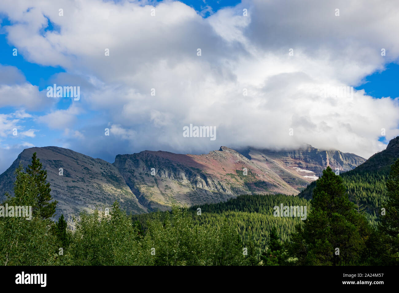 Beautiful lanscape around the Many Glacier area of the famous Glacier ...