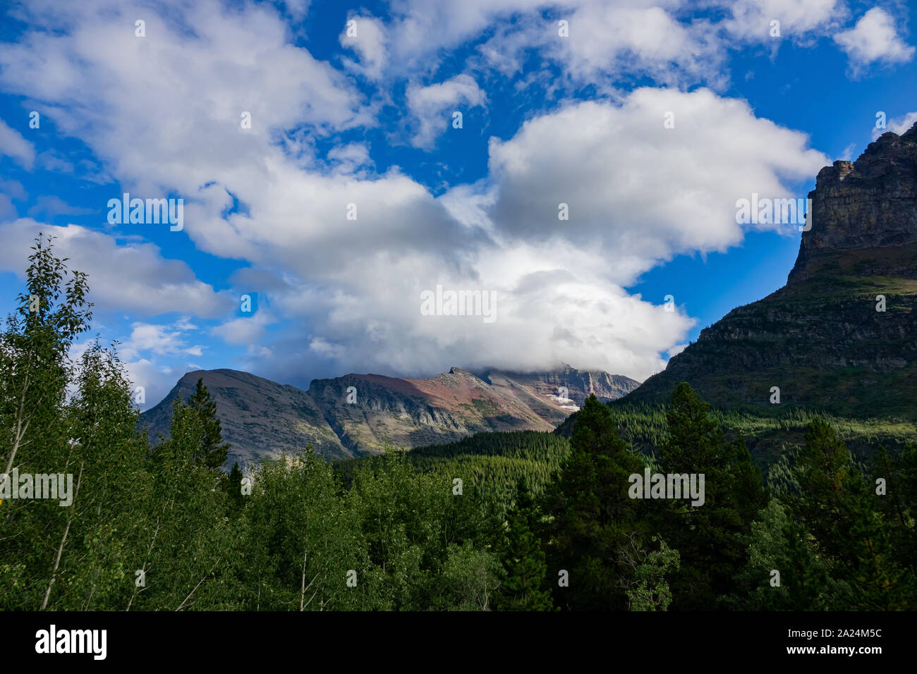 Beautiful lanscape around the Many Glacier area of the famous Glacier ...