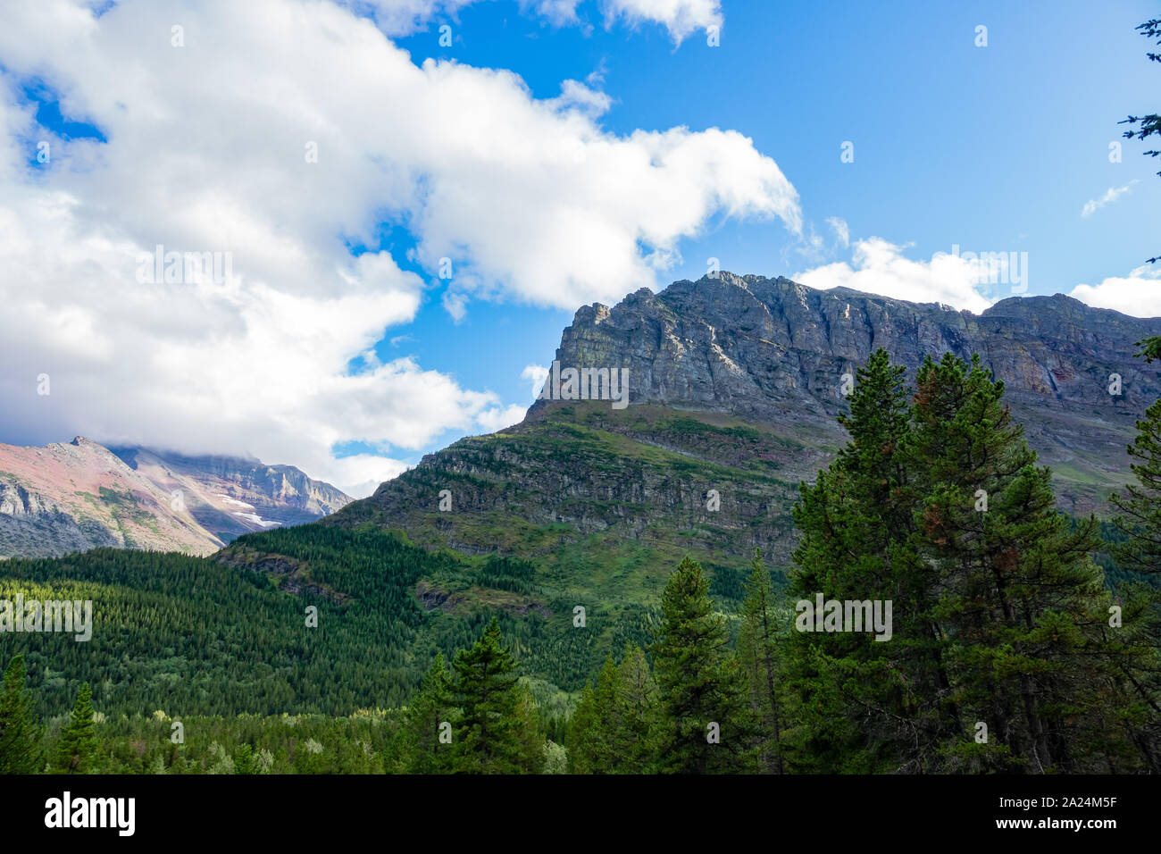 Beautiful lanscape around the Many Glacier area of the famous Glacier ...
