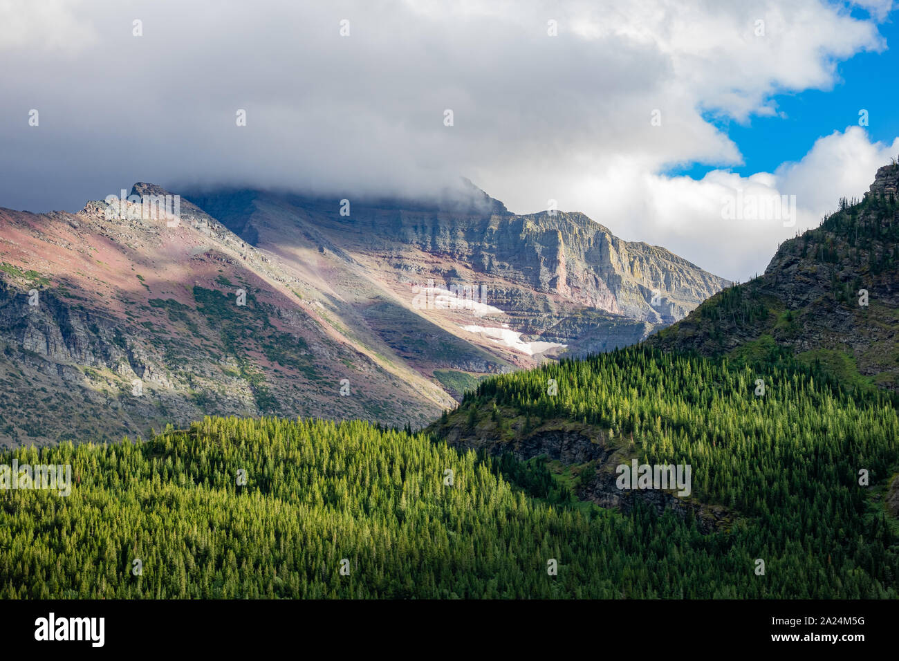 Beautiful lanscape around the Many Glacier area of the famous Glacier ...