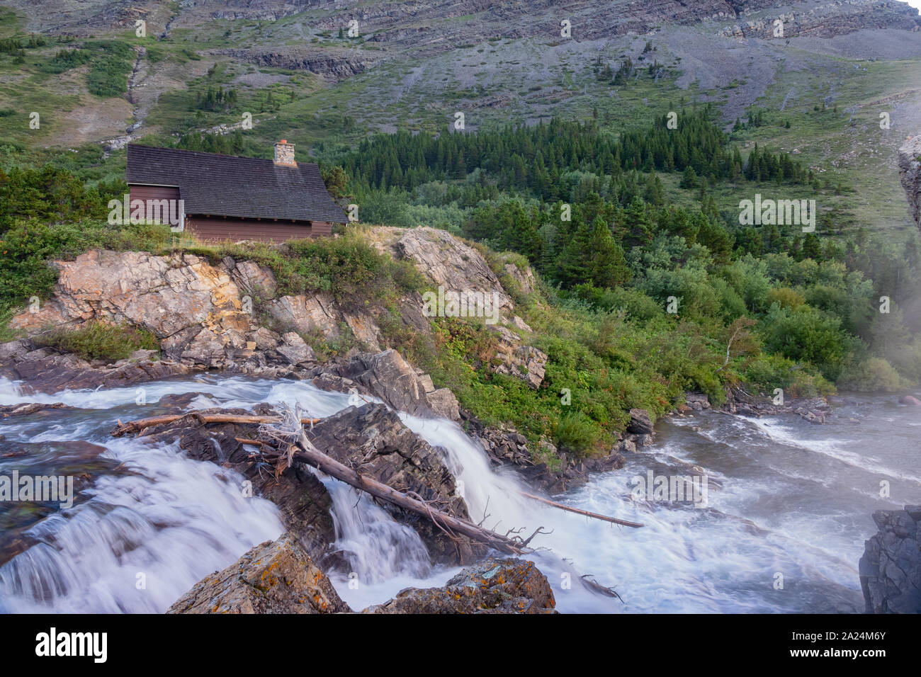 Beautiful lanscape around the Many Glacier area of the famous Glacier ...