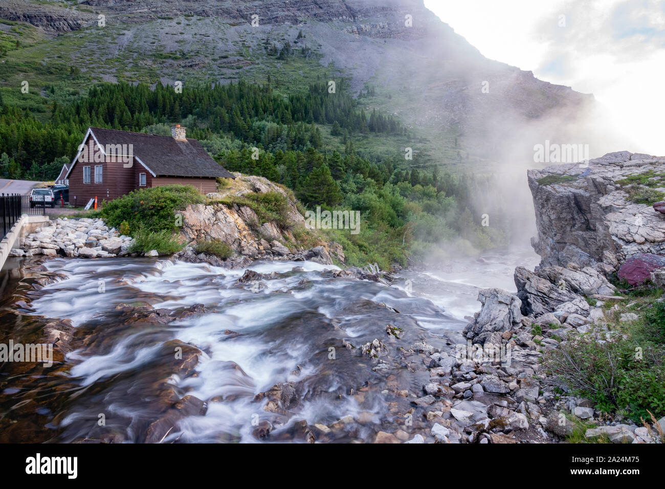 Beautiful lanscape around the Many Glacier area of the famous Glacier ...
