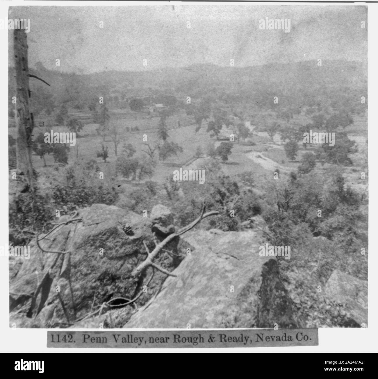 Scenic valley view near Black and White Stock Photos & Images - Alamy