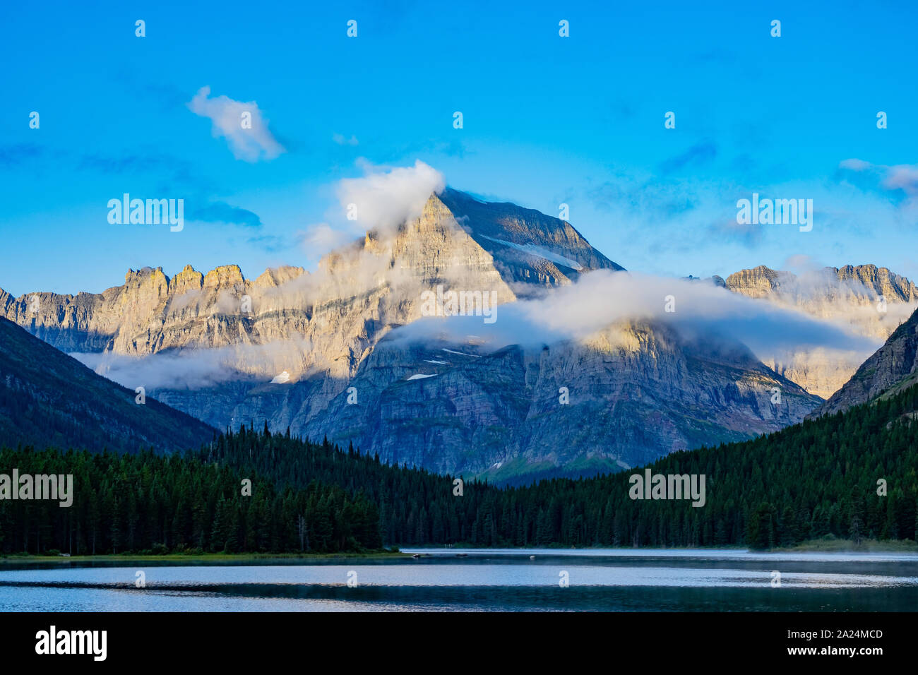 Beautiful lanscape around the Many Glacier area of the famous Glacier ...