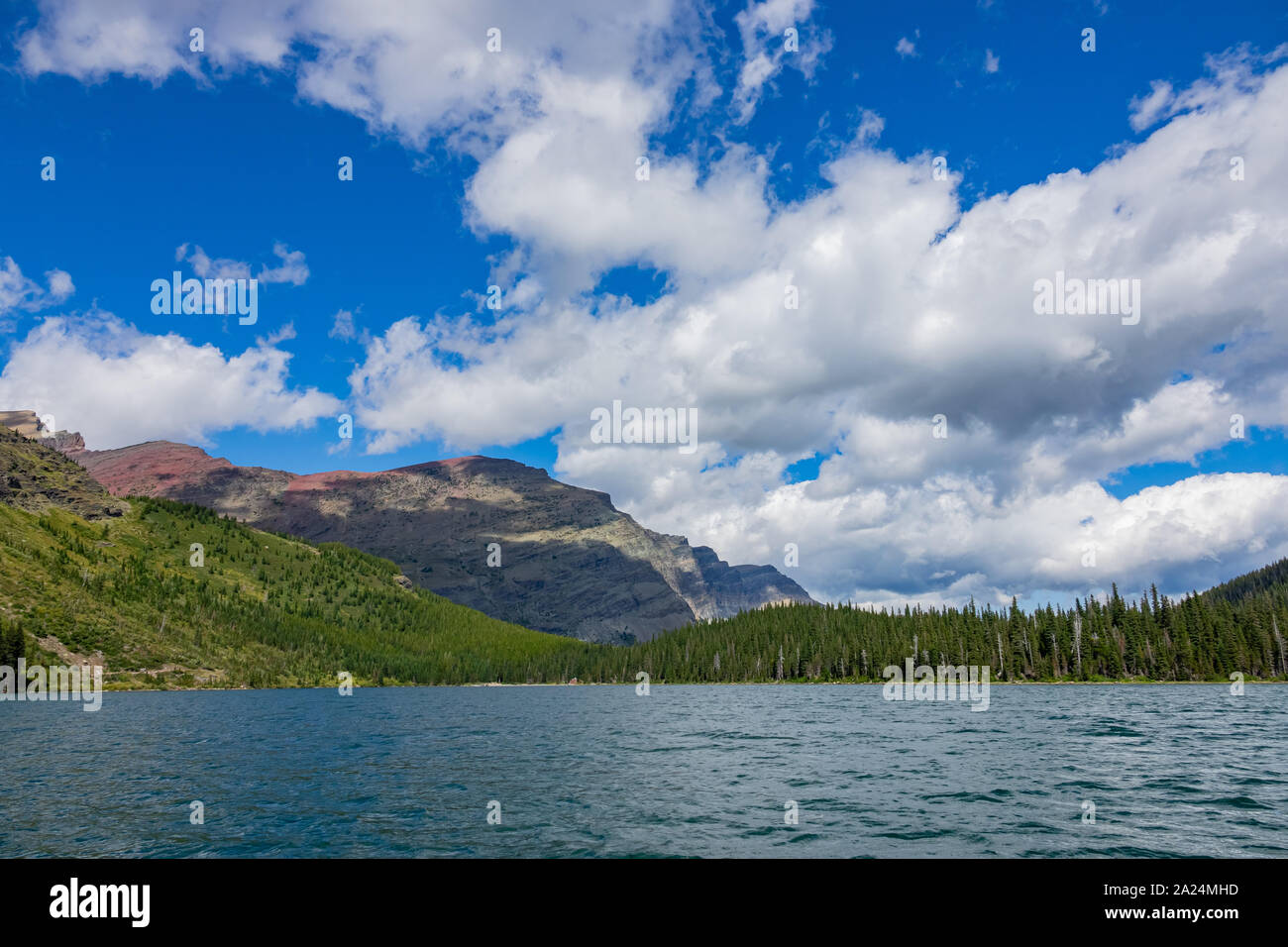 Beautiful landscape of Lake Josephine in the Many Glacier area of the ...