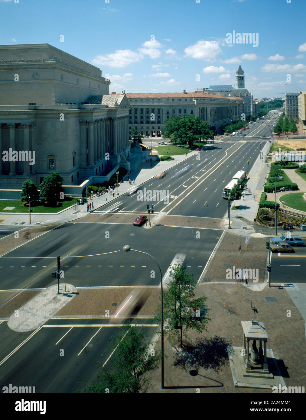 Pennsylvania Avenue, looking northwest, Washington, D.C. The tower in ...