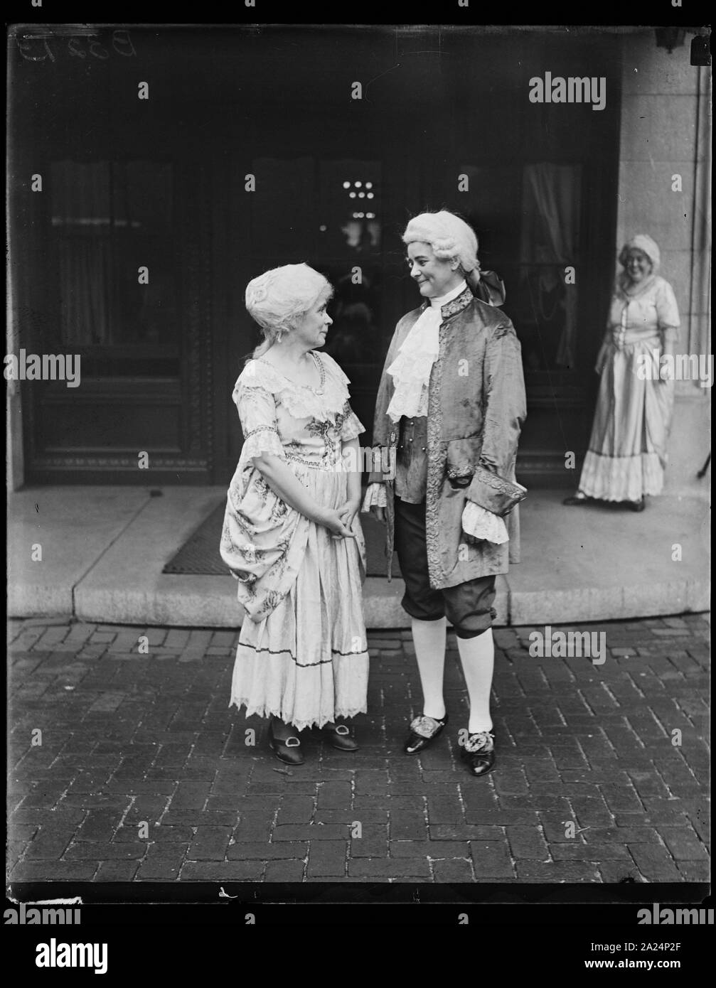 People wearing colonial costumes Stock Photo - Alamy