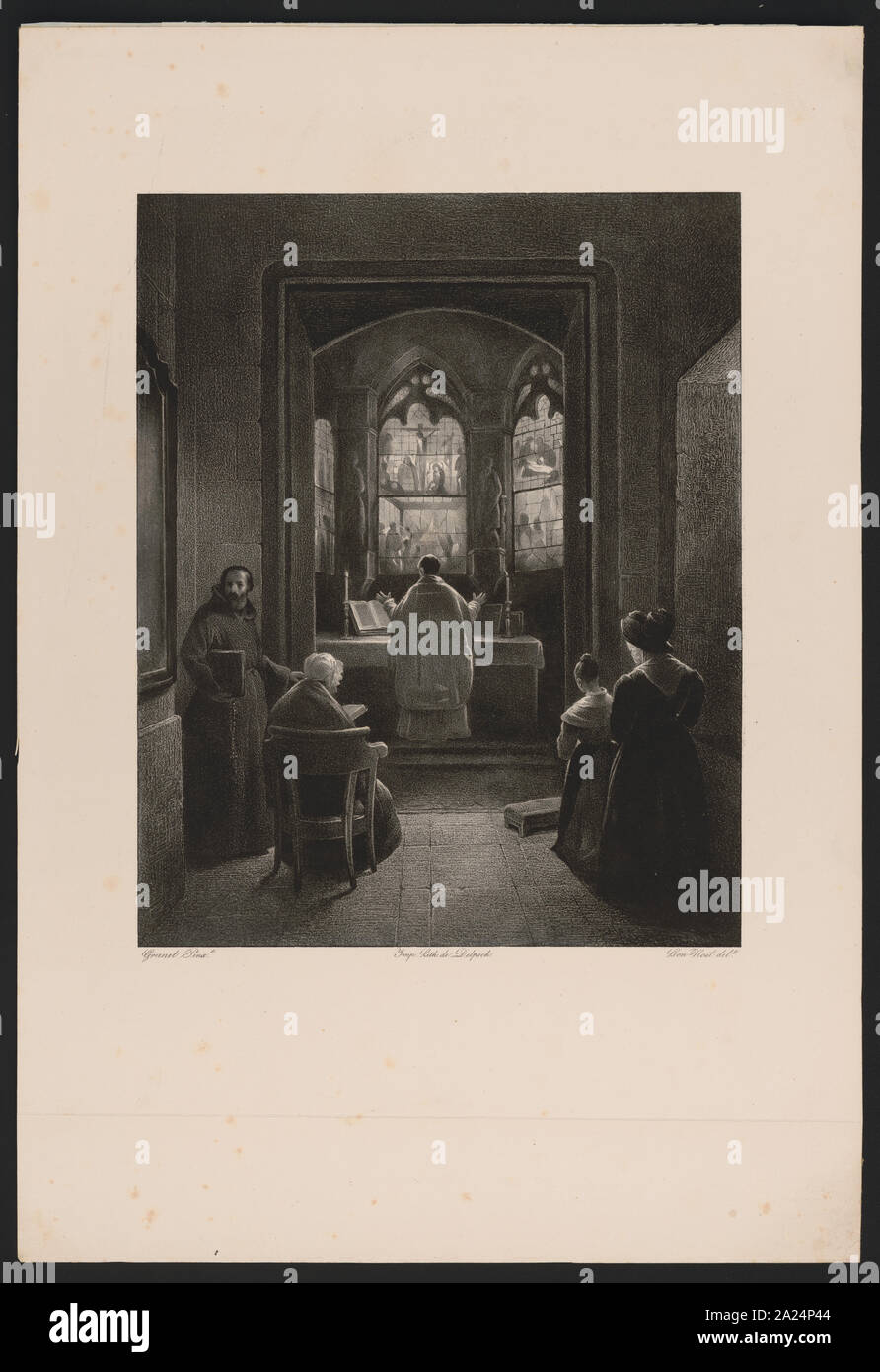 People worshiping at alter Stock Photo - Alamy