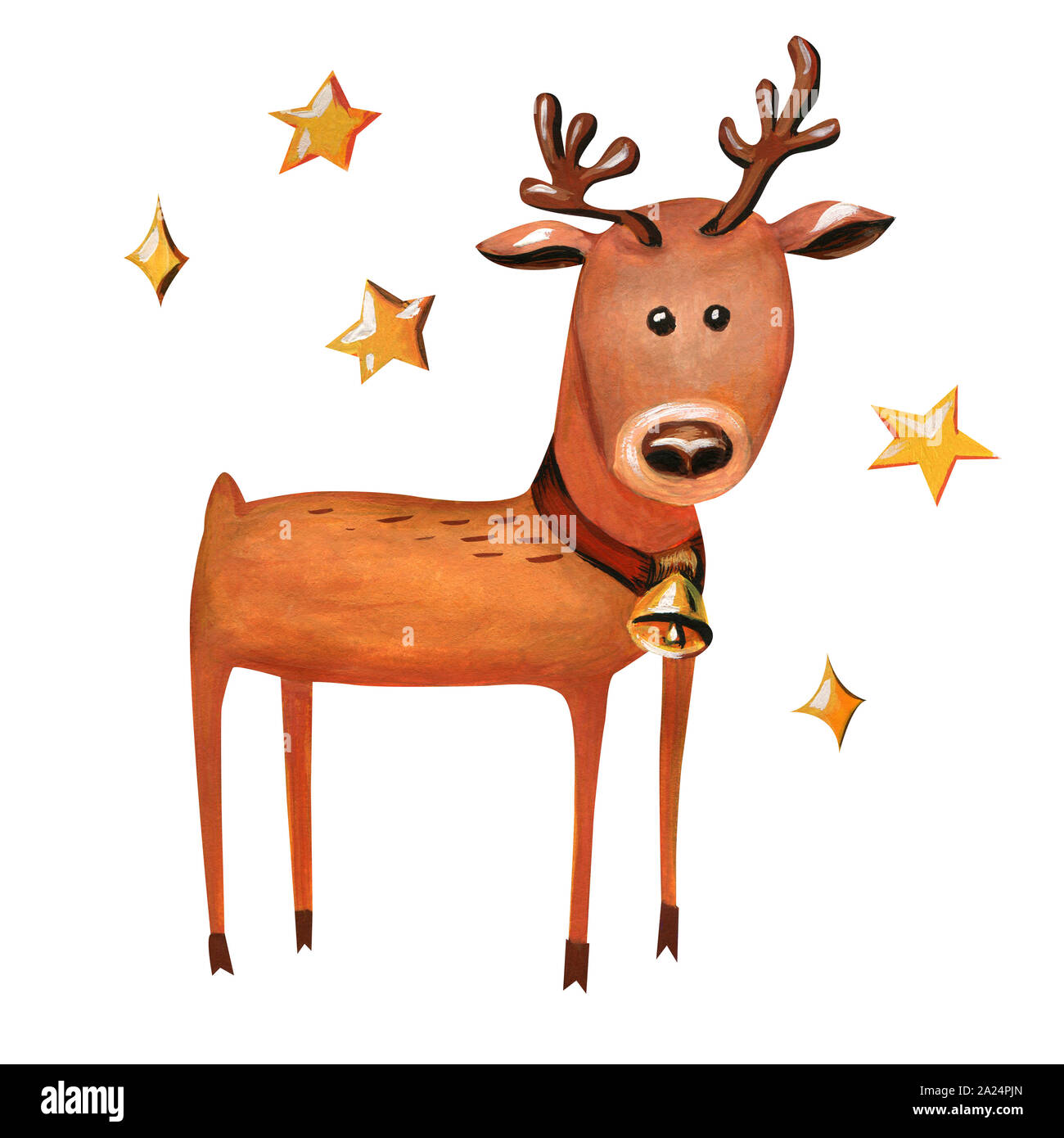 Christmas reindeer illustration on Cut Out Stock Images & Pictures - Alamy