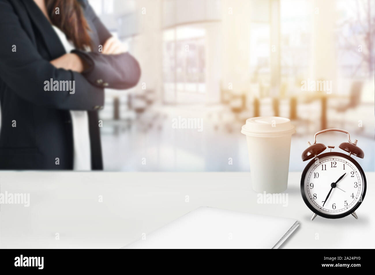 Male boss talking to female employee hi-res stock photography and ...