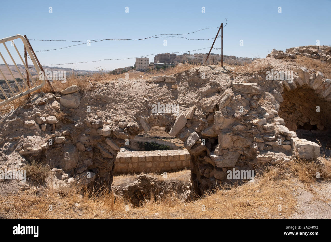 medieval crusaders castle, Al Karak, Jordan, Middle East Stock Photo ...
