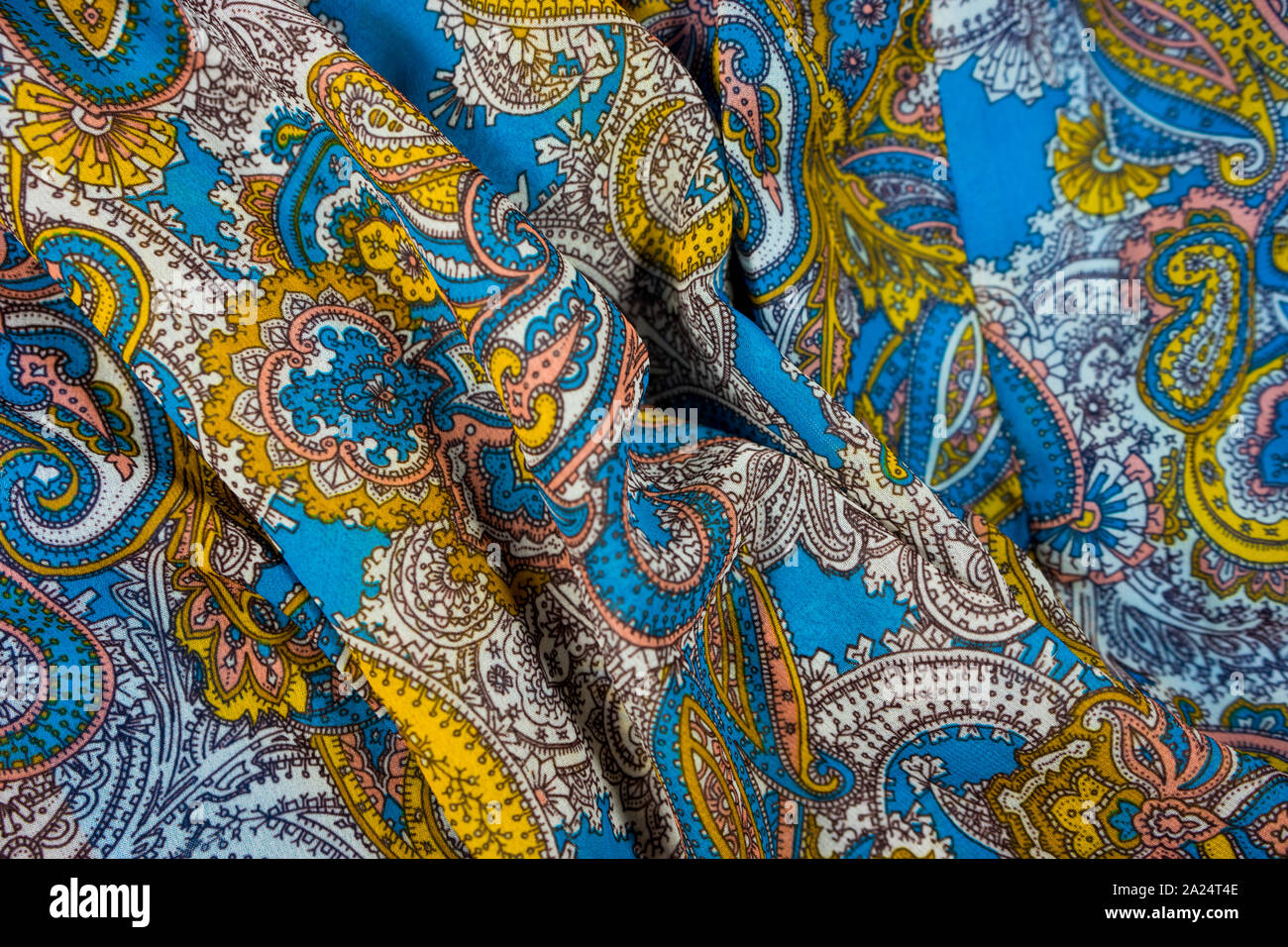 Orange paisley pattern hi-res stock photography and images - Alamy