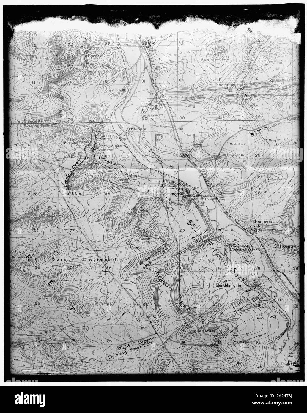 Pershing war map Stock Photo - Alamy