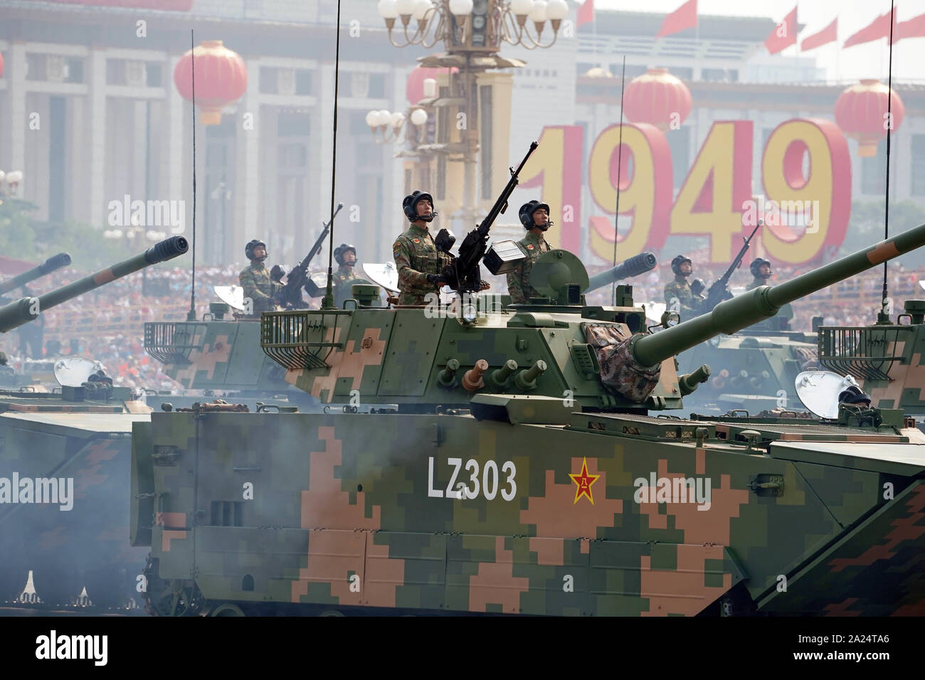 Beijing, China. 1st Oct, 2019. A formation of amphibious assault ...