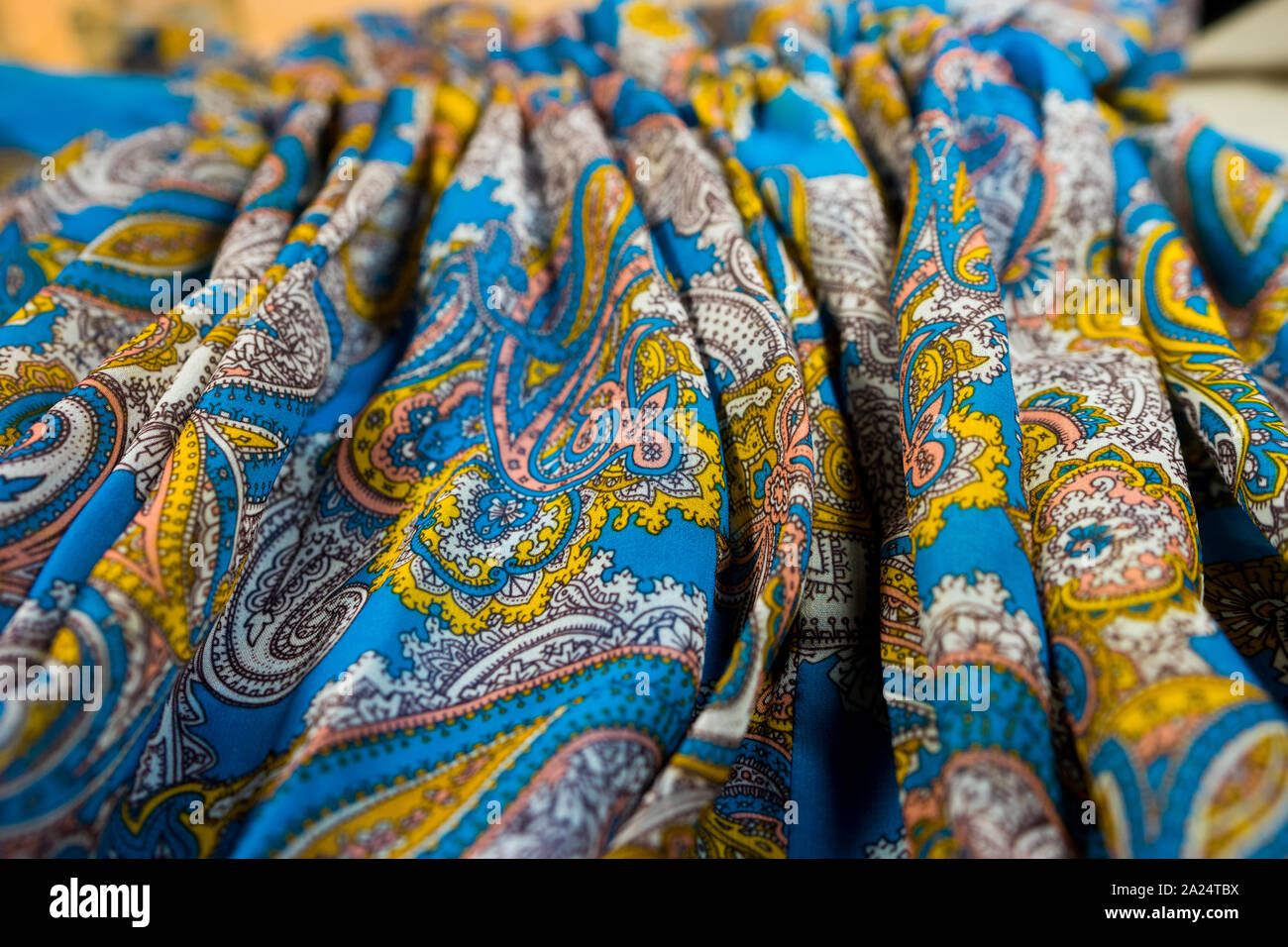 Orange paisley pattern hi-res stock photography and images - Alamy
