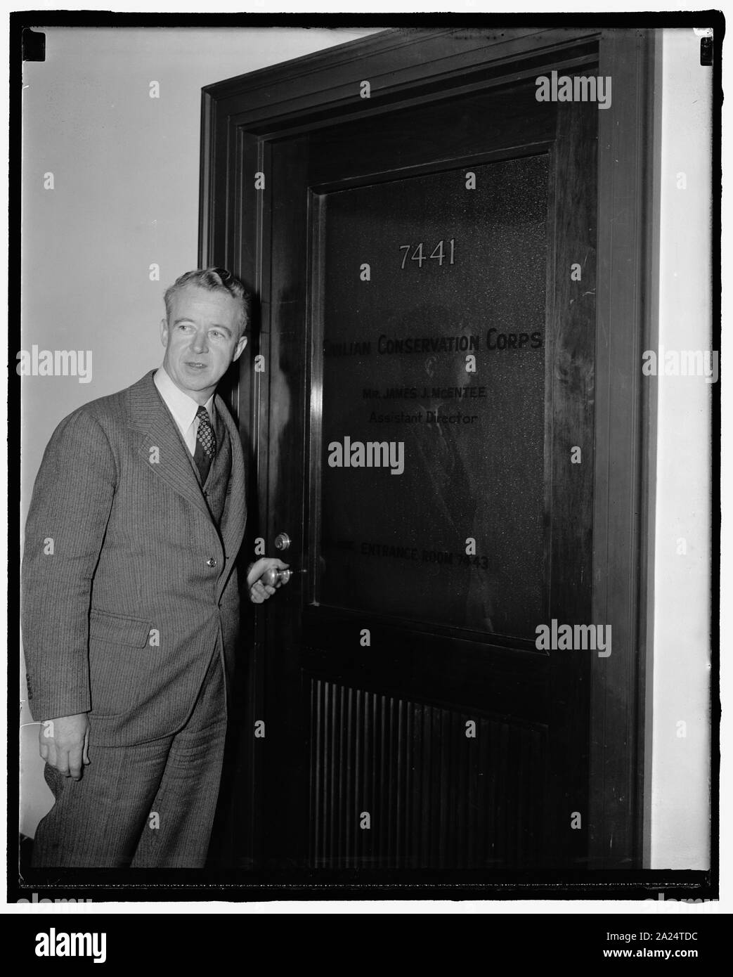 Civilian conservation corps projects Black and White Stock Photos ...
