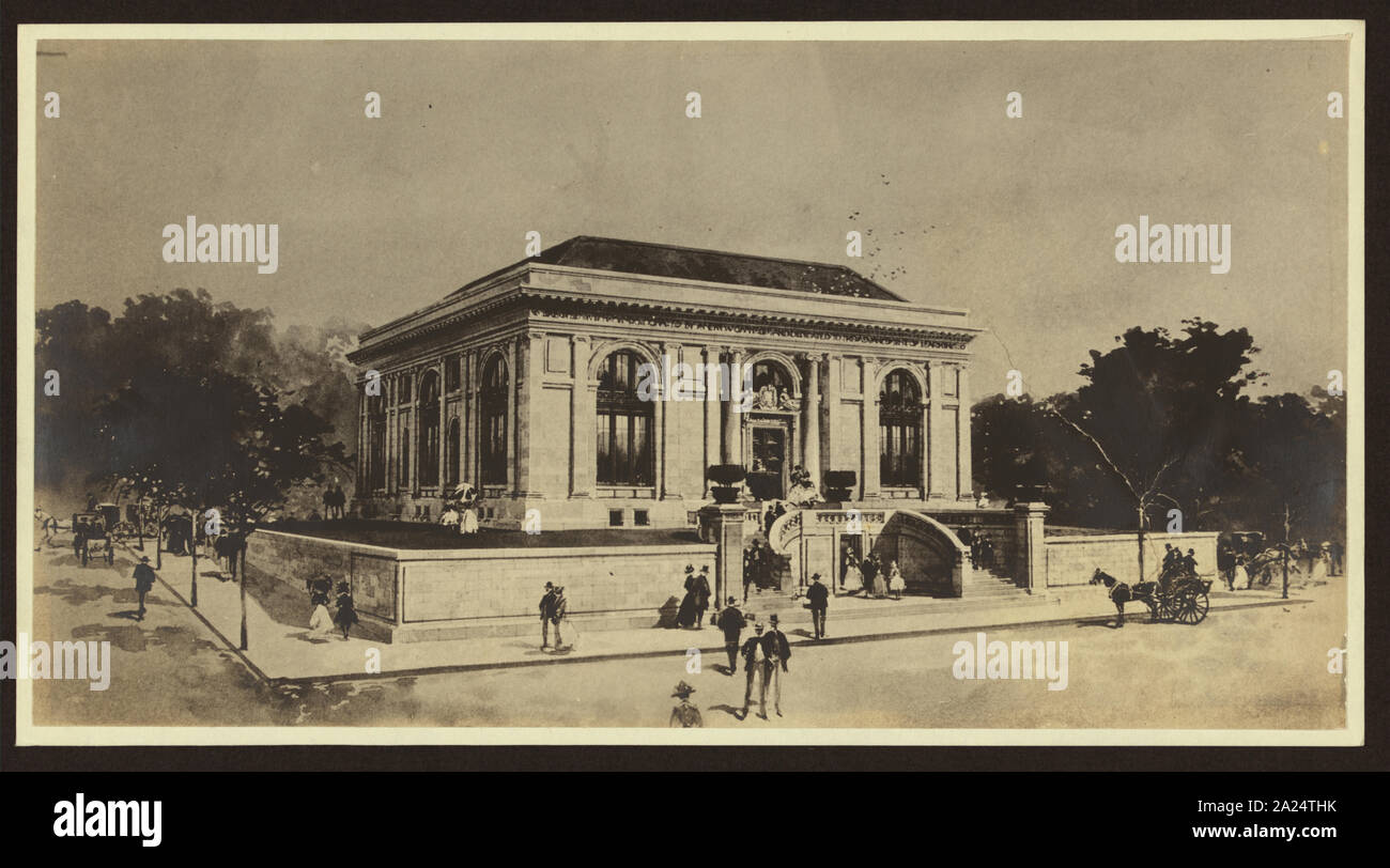 Perspective rendering of Carnegie library, Nashville, Tennessee Stock ...