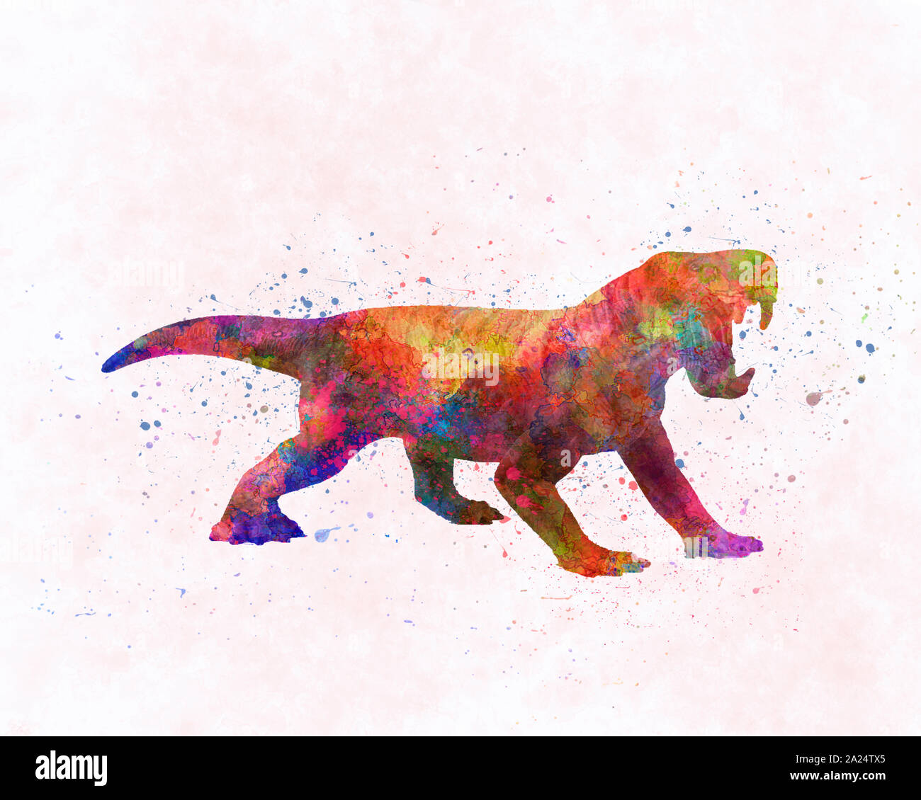 Dinogorgon dinosaur in watercolor Stock Photo - Alamy