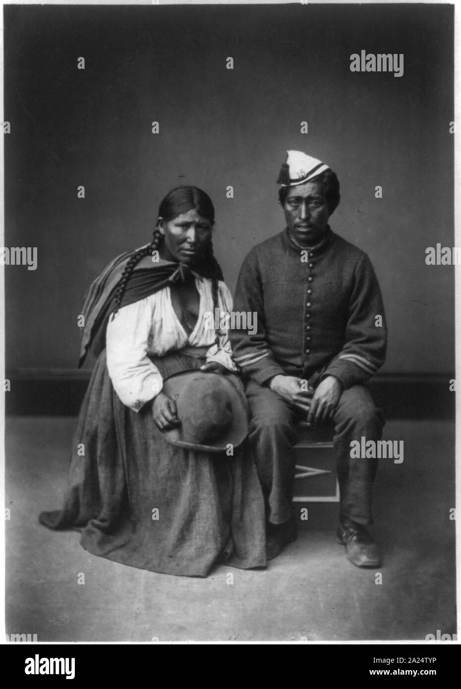 Peruvian soldier and wife Stock Photo - Alamy