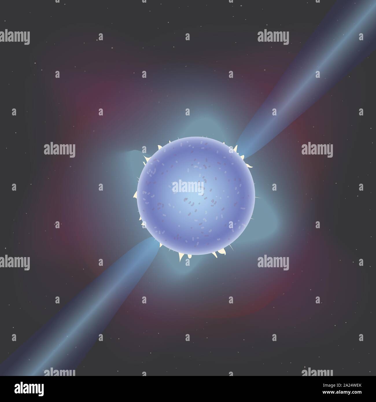 X-ray pulsar neutron star, vector illustration Stock Vector Image & Art ...