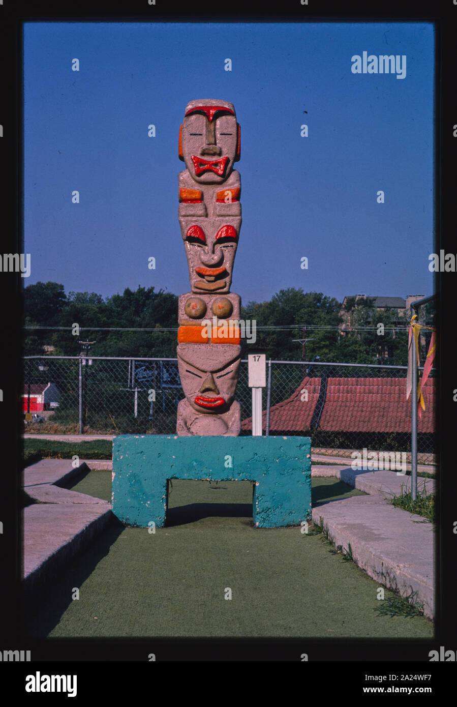 Peter Pan mini golf, totem pole, Austin, Texas Stock Photo - Alamy