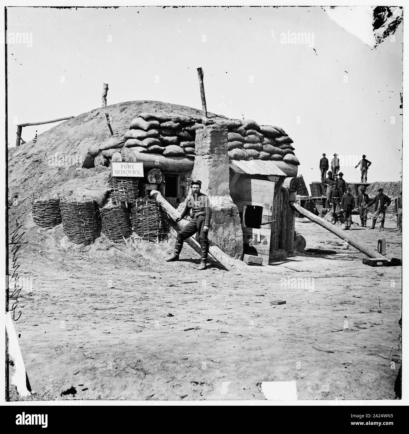 Petersburg, Va. Bomb-proof quarters, Fort Sedgwick (Fort Hell Stock ...