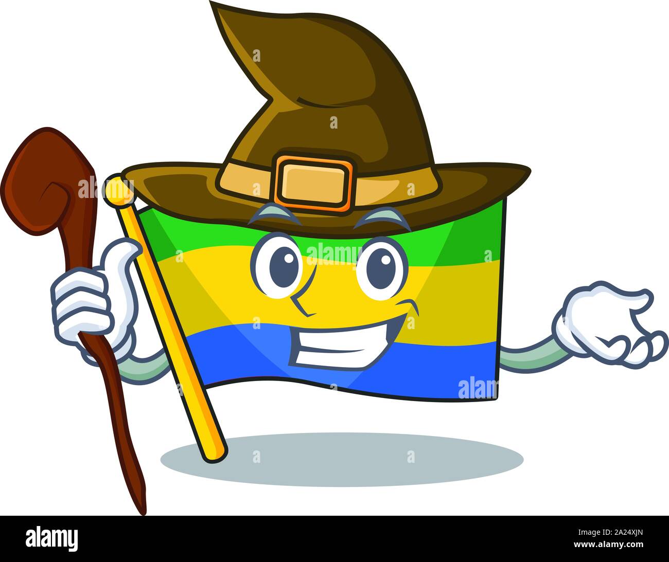 Witch flag gabon isolated in the cartoon Stock Vector Image & Art - Alamy