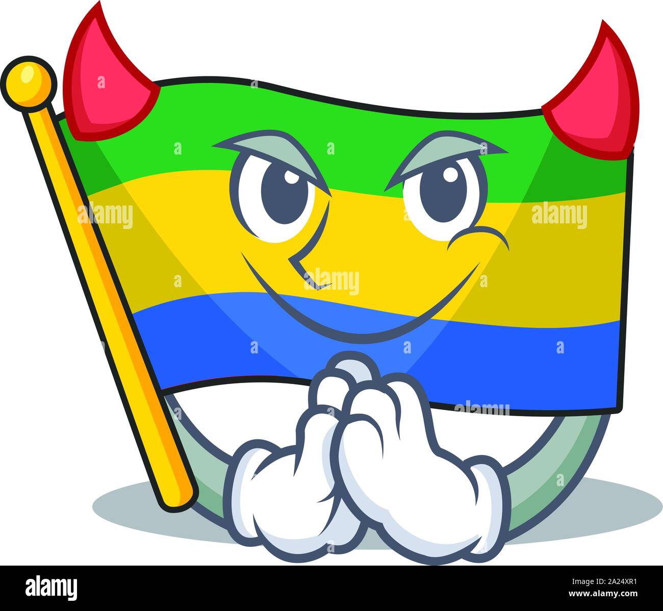 Devil flag gabon isolated in the cartoon Stock Vector Image & Art - Alamy