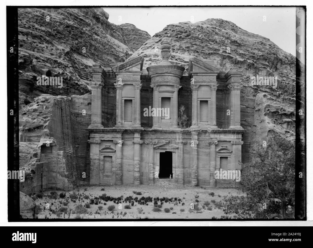 Petra. Ed-Deir. Front view Stock Photo - Alamy