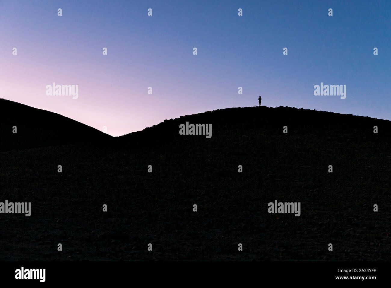 sky in the desert with human at night Stock Photo - Alamy