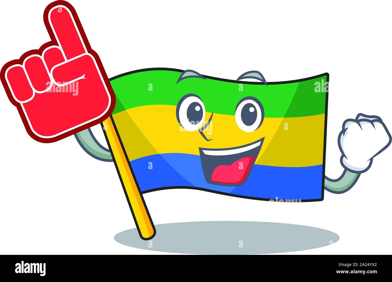 Foam finger flag gabon stored in drawer character Stock Vector Image ... Foam finger flag gabon stored in drawer character Stock Vector Image ...