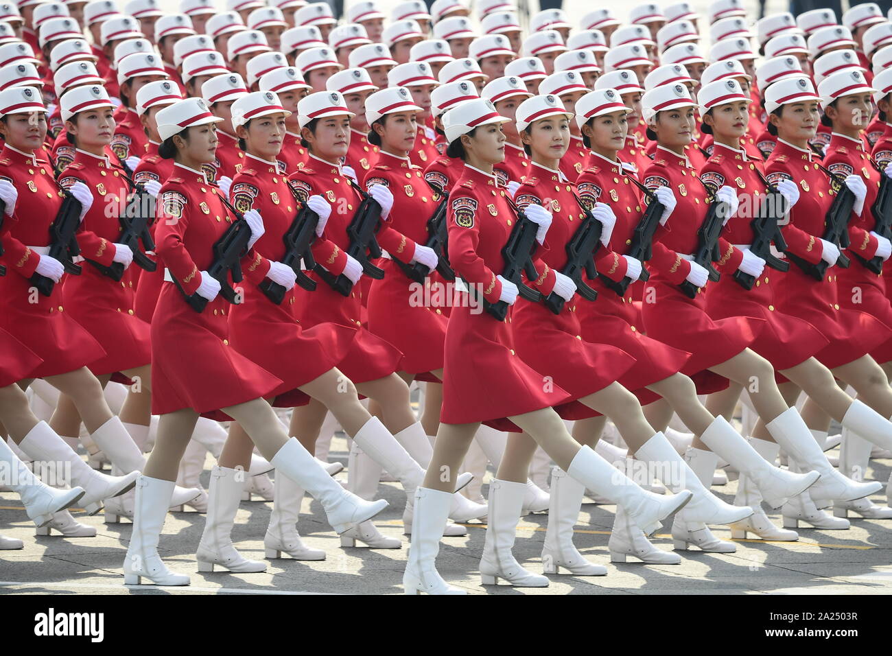 Beijing military women parade hi-res stock photography and images - Alamy