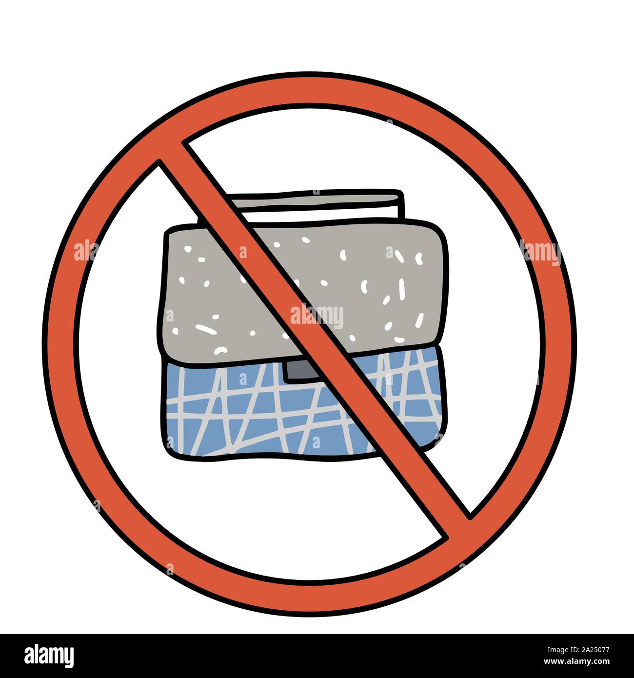 Stop bag sign icon. Restrict symbol. Vector illustration Stock Vector ...