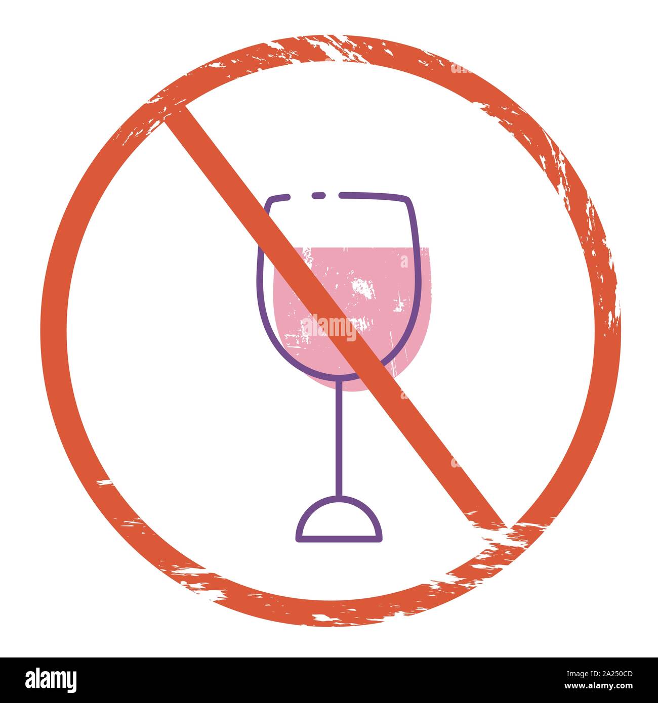 Stop alcohol sign icon. Restrict symbol. Vector illustration Stock ...