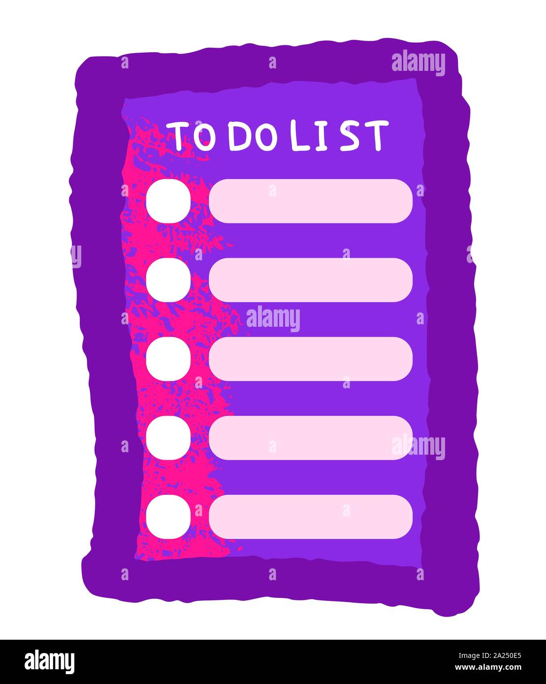 To do list template. Hand drawn reminder blank with copy space for text ...