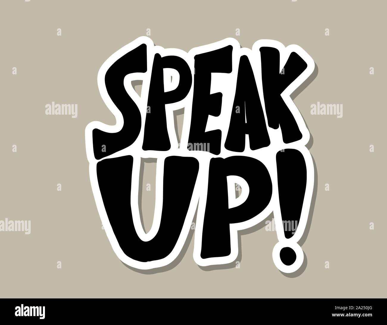 Speak up word Stock Vector Images - Alamy