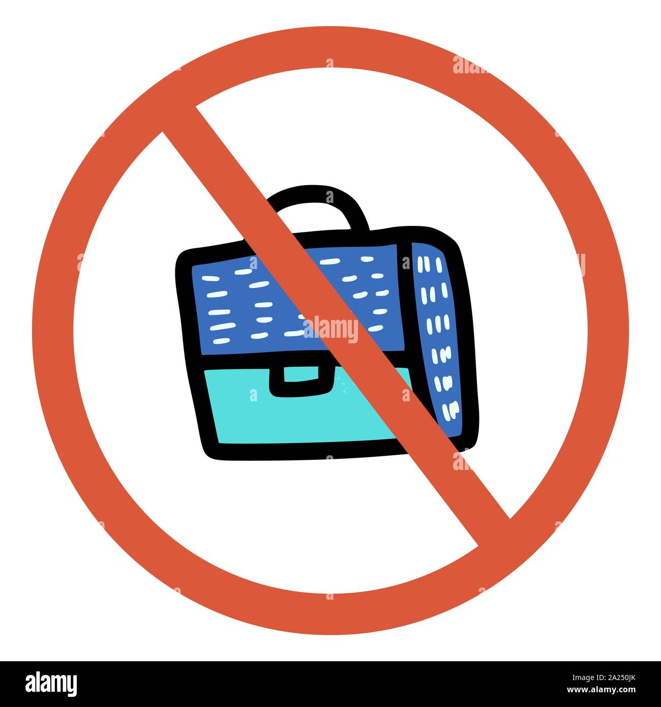 Stop bag sign icon. Restrict symbol. Vector illustration Stock Vector ...