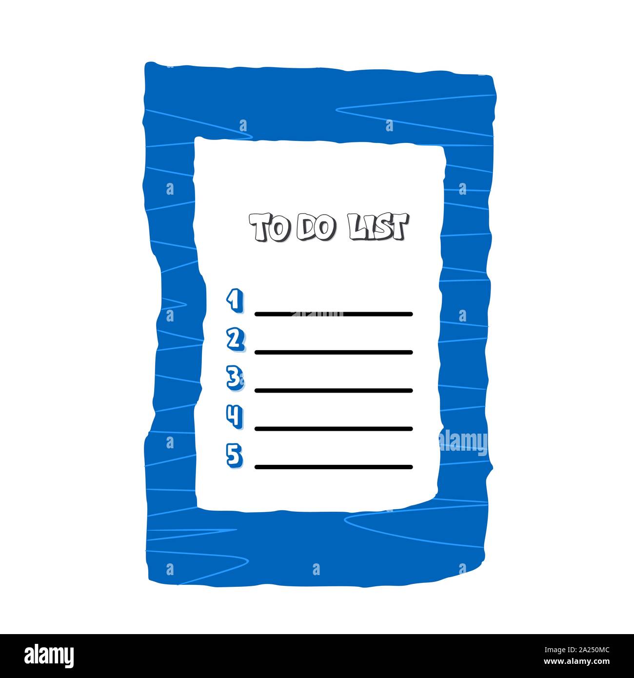 To do list template. Hand drawn reminder blank with copy space for text ...