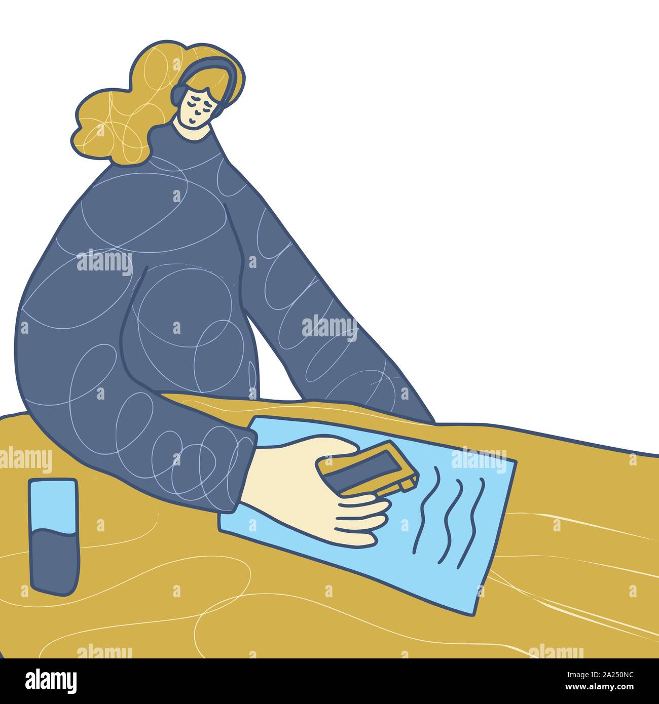 Interview concept. Young man interviewing a guest in a studio for a ...