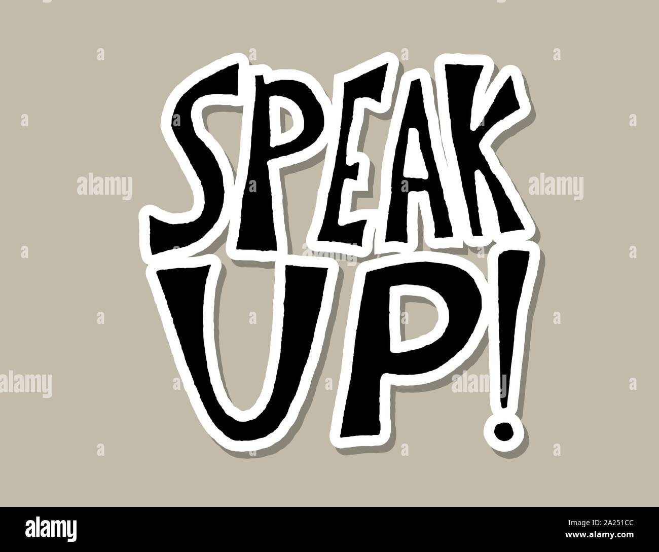Speak up word Stock Vector Images - Alamy