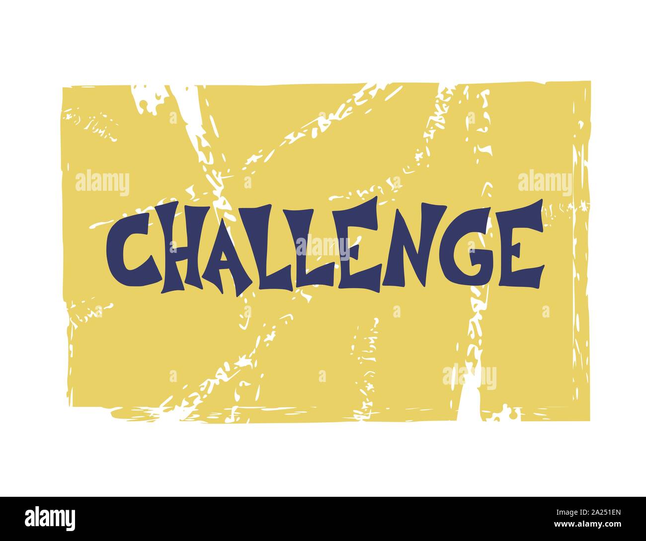 Challenge stylized text emblem. Vector hand drawn word Stock Vector ...