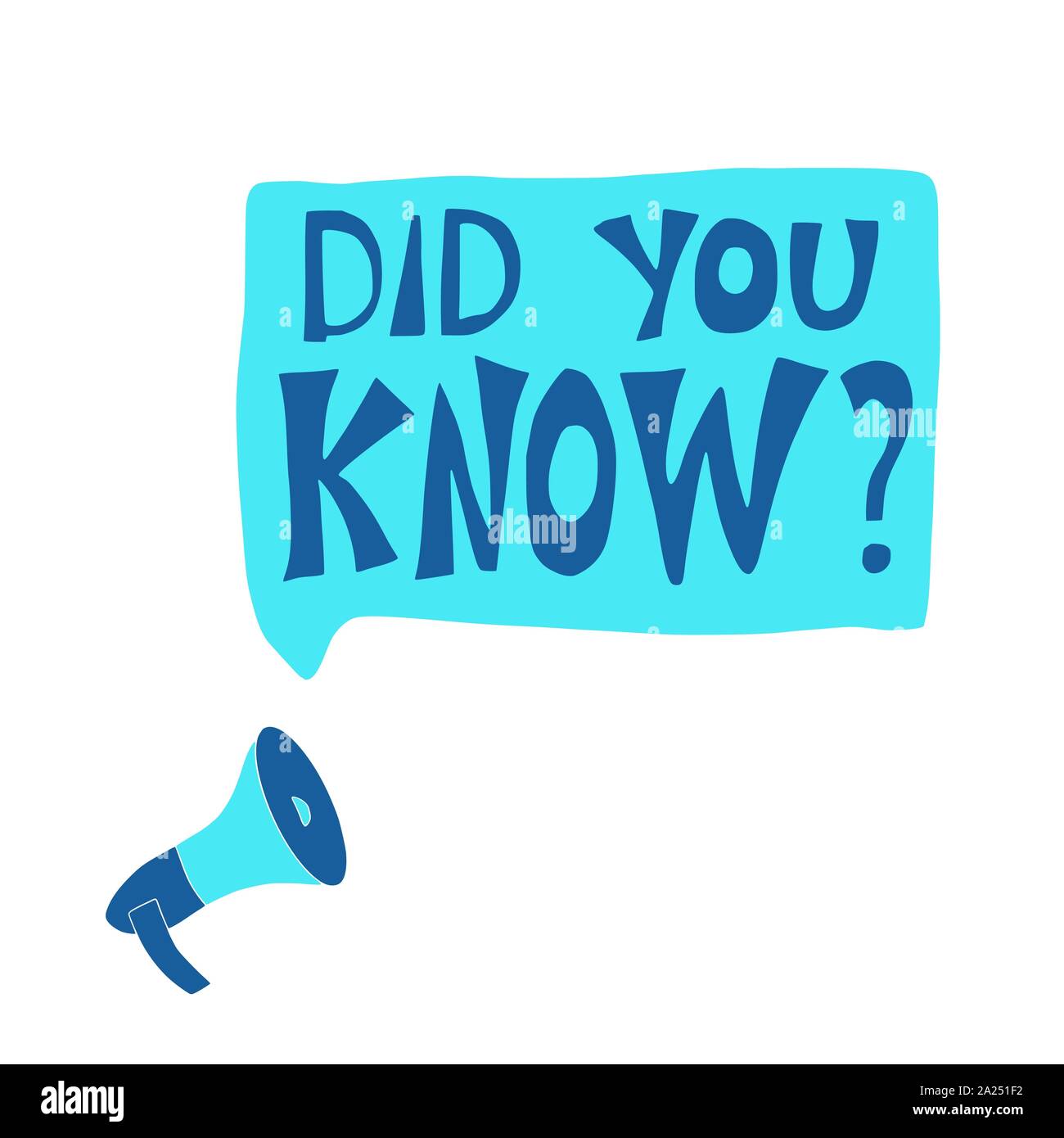 Do you know quote with speech bubbles and megaphone. Vector stylized ...