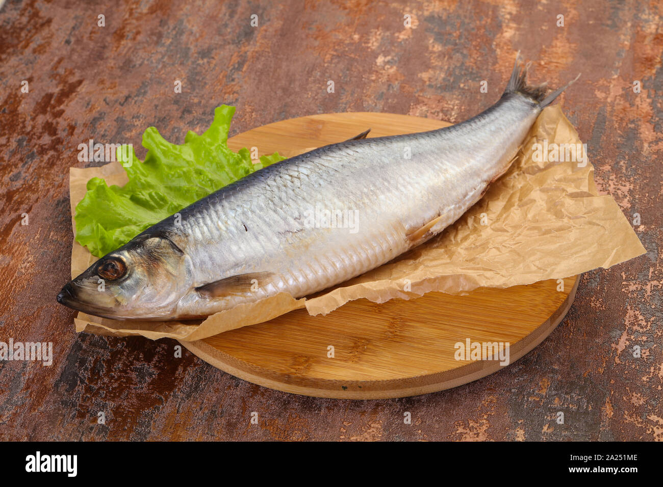 Salted herring fish ready for eat Stock Photo - Alamy