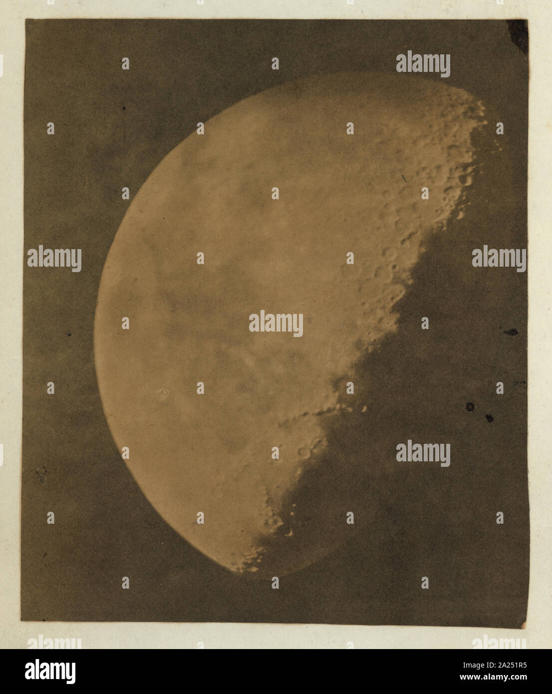 Phase of the moon taken March 1851 Stock Photo - Alamy