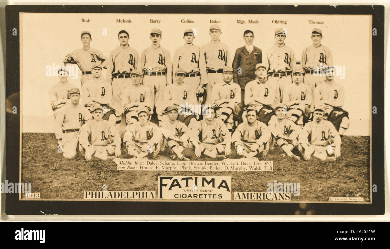Philadelphia Athletics, baseball card portrait Stock Photo - Alamy